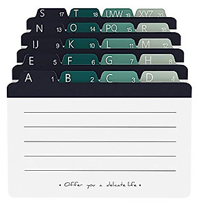 MaxGear Index Card Dividers 3 x 5 inches Alphabetical Tabbed Index Cards Guides Colored Note Cards, File and Recipe Guides with Alphabetical Tabs, Assorted Colors, 20 Counts, A-Z Guide