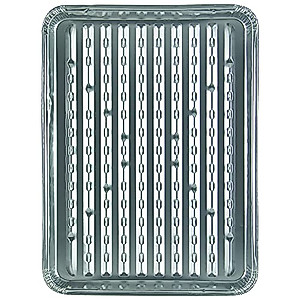 Heavy Duty Aluminum Foil Jumbo Broiler Pans (48 Count) - 16" x 11.7" 5 x 1.25" - Durable Silver Finish Pans, Perfect for Gatherings & Parties