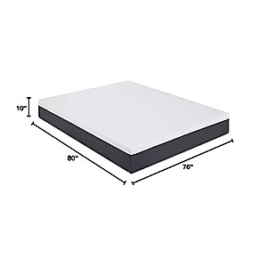 PrimaSleep Modern 10 Inch Air Flow Gel Memory Foam Comfort Bed Mattress King
