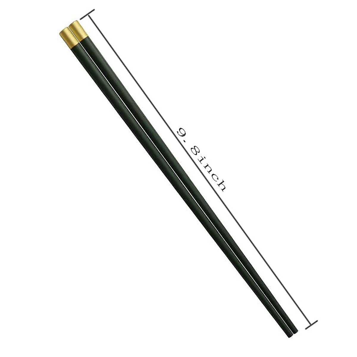 Limoer Reusable Chopsticks Non-Slip Chop Sticks Set Fiberglass Chinese Japanese Style, 5 Pairs Different colors 9.8 Inch, Multicolor (CP0001-9.8)