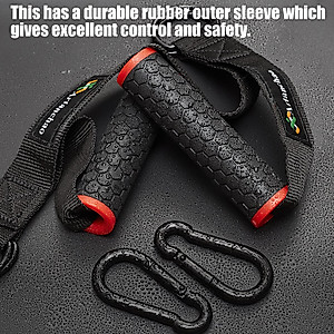 Gym Handles for Cables Machine,Heavy Duty Cable Handles Gym Equipment,Cable Machine Handles Attachments for Gym,Rubber Exercise Handles for Resistance Bands Pulley System Home Gym (Red, Big)