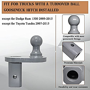 GNXA4085 Gooseneck Ball Extender, Heavy Trailer Hitch for B&W Trailer Hitches Turnoverball Gooseneck Hitch Extender, 4 Inches Offset, 20000 lbs GTW/ 5000 lbs VTW, 2-5/16 Inch Diameter Ball