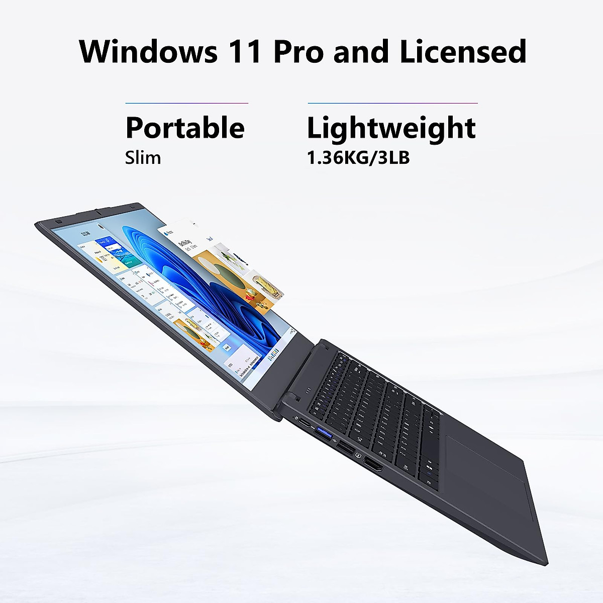 Coolby Laptop Computer, 14.1 inch Windows 11 Laptop with HD Display, 8GB RAM/128GB SSD, Intel N5095 Quad Core Notebook PC, Support 2.4G/5G Hz WiFi, BT,