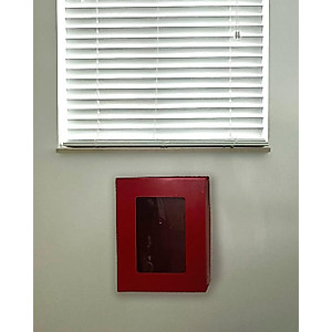 Cabinet for Fire Escape Ladder 2-Story Small | Box for Fire Rescue Stuff | Comes with Hooks for Fire Blanket and Fire Extinguishers - 14 * 11 * 5 inches | External Storage for Emergency Ladder