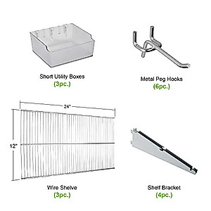 Allspace 38 Pcs Multi-Purpose Utility Wall Organizer Set, Home, Garage, Office