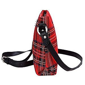 Signare Tapestry Crossbody Purse Small Shoulder Bag for Women with Red Royal Stewart Tartan Design (XB02-RSTT)