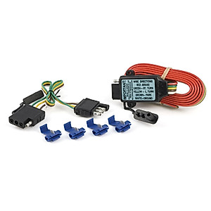 CURT 55179 Non-Powered 3-to-2-Wire Splice-in Trailer Tail Light Converter Kit, 4-Pin Wiring Harness