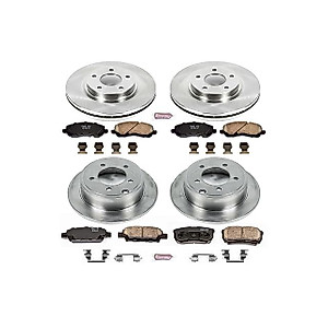 POWERSTOP KOE2840 Autospecialty Front and Rear Replacement Brake Kit-OE Brake Rotors & Ceramic Brake Pads For Chrysler 200 Sebring Dodge Avenger Caliber Jeep Compass Patriot [Application Specific]
