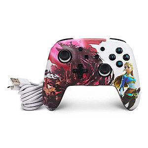 PowerA Enhanced Wireless Controller for Nintendo Switch - Blood Moon Zelda, Nintendo Switch Lite, Gamepad, Game Controller, Bluetooth Controller, Rechargeable - Nintendo Switch