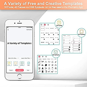 Labelife Bluetooth Label Maker Machine, Wireless and Portable Label Maker with Multiple Fonts, Compatible with iPhone and Android Phone, with One Laminated JM Label, for Home & Office, P3100D, White