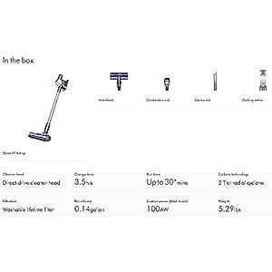 Dyson V7 Cordless Allergy HEPA Vacuum, White (Renewed)