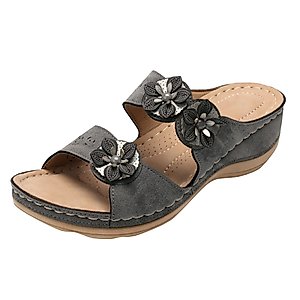 ZHOUXINGB Womens Boots Ankle, Slip On Sneakers Women Boho Sandals Beach Water Sandals Orthopedic Shoes Fashion Flats Pink Two Strap Sandals Women