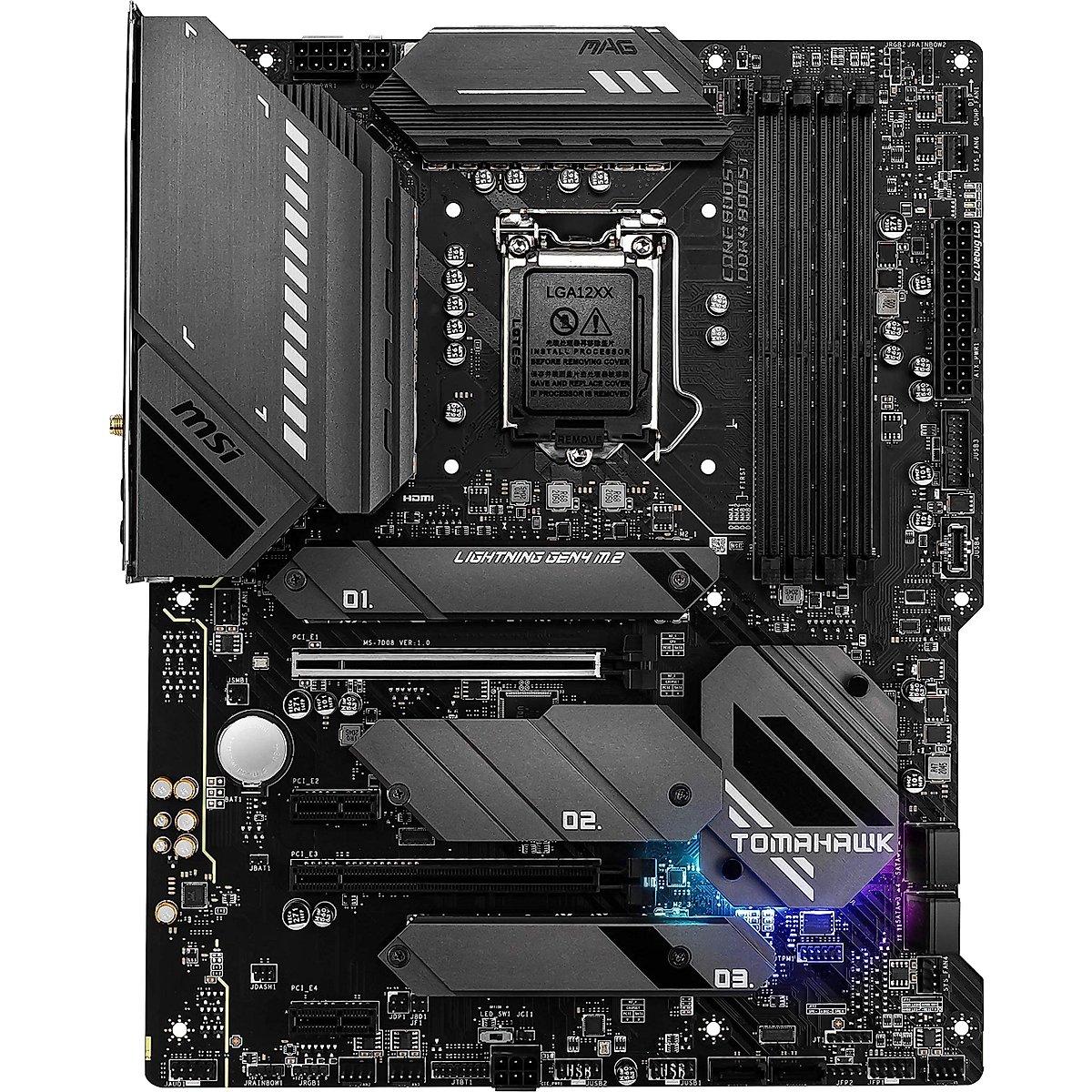 MSI MAG Z590 Tomahawk WiFi Computer Gaming Motherboard (ATX, 11th/10th Gen Intel Core, LGA 1200 Socket, DDR4, PCIe 4, CFX, M.2 Slots, USB 3.2 Gen 2, Wi-Fi 6E) Intel PC Motherboards (Renewed)