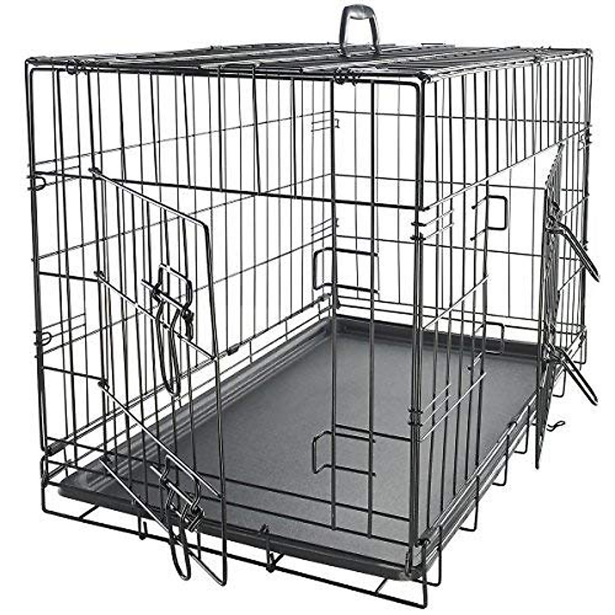 Dog Crates for Extra Large Dogs - XL Dog Crate 42" Pet Cage Double-Door Best for Big Pets - Wire Metal Kennel Cages with Divider Panel & Tray - in-Door Foldable & Portable for Animal Out-Door Travel