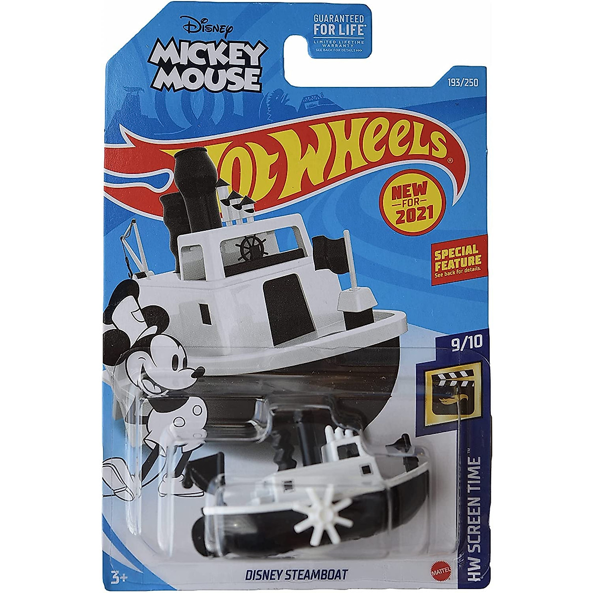 Hot Wheels Disney Steamboat, [White/Black] 193/250 Screen Time 9/10