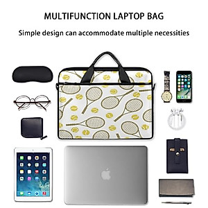 Tennis Bat Laptop Computer Bag Waterproof Shoulder Messenger Bag 13-15 inch Durable Laptop Tote Bag with Shoulder Strap Handle Lightweight Crossbody Briefcase