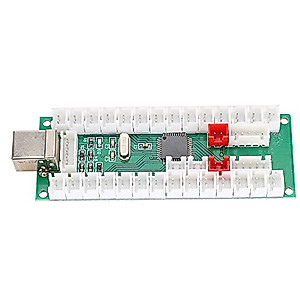 USB Game Set, Fighting Game Accessory Professional Made Can Be Connected to Button Lights Can Be Connected to Various Devices for Silky Arcade Experience(Double Suit Blue + red)