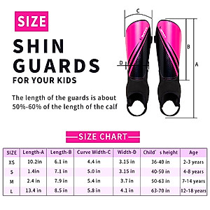 newox Soccer Shin Guards Youth - Protection Girls Shin Guards Soccer Youth - Soccer Sleevers Shin Pads - Soccer Shin Guards for Kids 3-16 Years Old Girls Boys Toddler