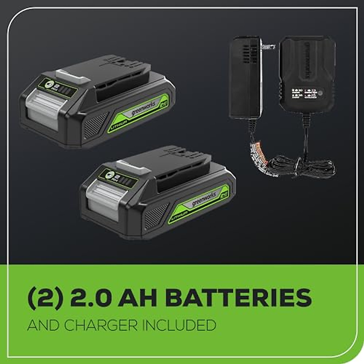 Greenworks 24V Brushless Cordless Drill Kit, 310 in./lbs, 18+1 Position Clutch, 1/2 '' Keyless Chuck, Variable Speed, (2)2Ah Batteries with 2A Charger, LED Light, 8pcs Drill Bits with Tool Bag