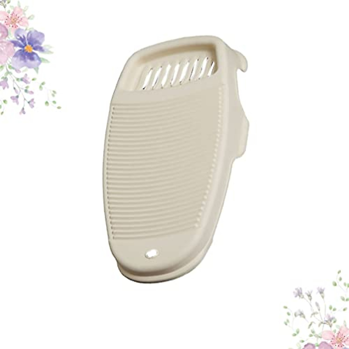 DOITOOL Small Wash Basin Plastic Washboard Hand Washing Board: Non Slip Underwear Wash Board Khaki Hand Washing Clothes Tool for Manual Clothing Laundry Cleaning Tool Hand Underwear Washboard