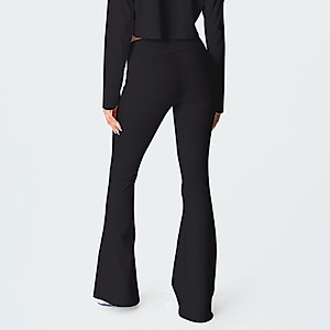 Gumipy Lounge Sets for Women 2 Piece Outfits Long Sleeve Crop Top & Flared Leggings Y2K Fall Outfits Trendy Workout Outfit Sets Cotton Jersey Collection Sweatsuits Yoga Matching Sets Tracksuit