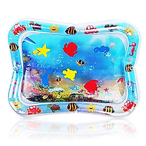 Fanuk Inflatable Tummy Time Baby Play Mat for Kids Infants as Fun Time Play Activity Center Your Baby's Stimulation Growth, blue