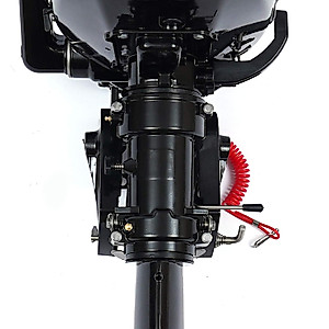 6HP Outboard Motor, 102CC Fishing Boat Motor Motor Prop Heavy Duty, 2-Stroke Outboard Motor Boat Engine Outboard Trolling Motor for Fishing, Aquaculture, Outdoor Adventure Engine tiller Control