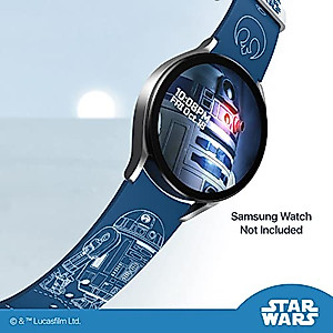 Star Wars - R2-D2 Droid Blueprints Smartwatch Band – Officially Licensed, Compatible with Samsung Watch (watch not included) - 20mm