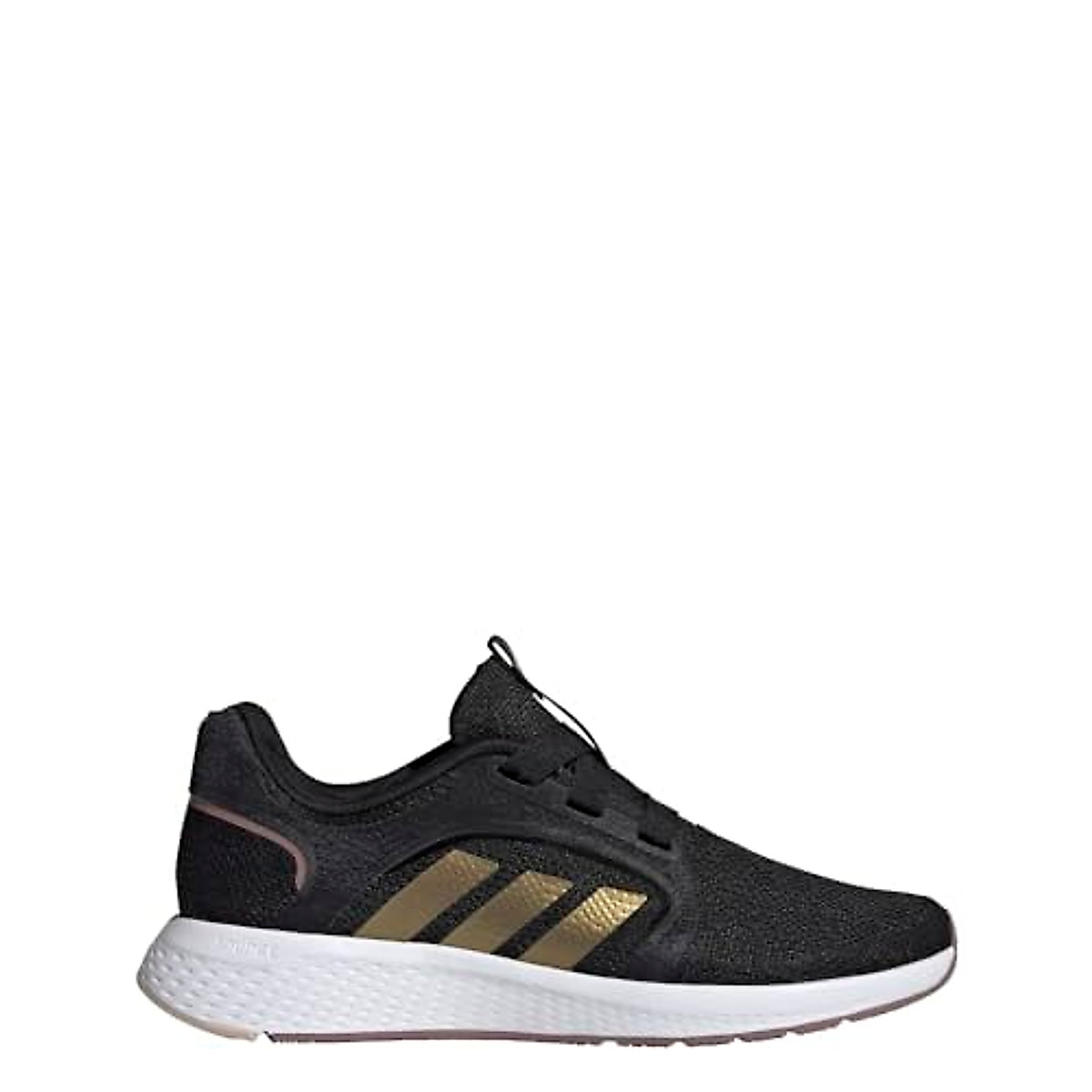 adidas Women's Edge Lux 5 Sneaker, Black/Gold Metallic/Wonder Oxide, 9