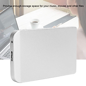 USB to 3.0 2.5 Inch Portable Mobile Hard Drive, 80G 120G 250G 320G 500G 1TB 2TB Universal External Hard Drive for Computer Monitors and Laptop, Silver(320G)