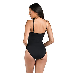 La Blanca Women's Standard Island Goddess Lingerie One Piece Swimsuit, Black, 10