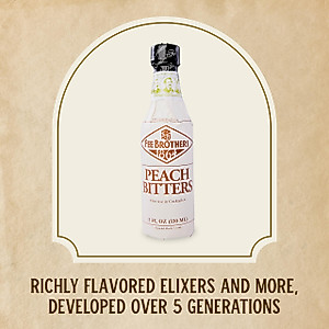Fee Brothers Peach Cocktail Bitters - Aromatic Cocktail Mixer & Concentrated Flavoring, Gluten Free, Vegan-Friendly, 5 fl oz