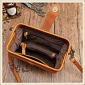 Kemstone Real Leather Small Crossbody Shoulder Bag for Women,Cellphone Bags Card Holder Wallet Purse and Handbags