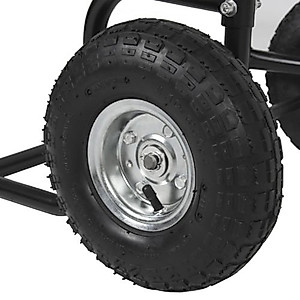 Firewood Cart Log Carrier Fireplace Wood Mover Hauler Rack Caddy Rolling Dolly