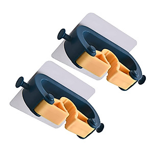 Cabilock 2pcs Mop Broom Holder Wall Mounted Mop Hanger Wall Mounted Mop Holder Broom Organizer