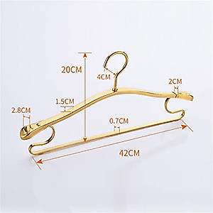 N/A 5pcs Hanger Metal Drying Rack Thickened Durable Non-Slip Hanger Coat Home Wardrobe Aluminum Alloy Hanger ( Color : White-Fruit peach5 , Size : 42*1.8*18cm )