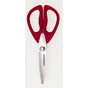 Farberware Professional Stainless Steel All-Purpose Kitchen Shears, Red
