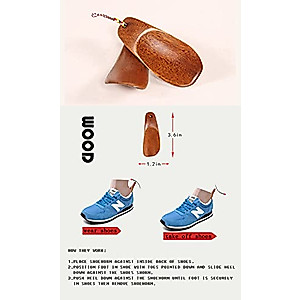 CiLai Over The Door Shoe Organizer 24 Large PVC Pockets Hanging Shoe Hanger Holder for Closet(Black),1 Pack Wooden Shoehorn