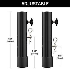 ruiru bro Table Leg Extenders for Folding Tables Straight/Bent Leg,Heavy Duty Folding Table Leg Extensions,2 Levels/Heights Adjustable Risers-Ideal for Improving Your Back Pain(4-Pack)