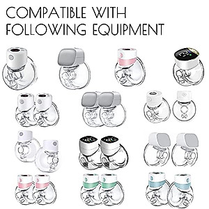 Mompmuir Duckbill Valves & Silicone Diaphragm Compatible with Momcozy / TSRETE / HAUTURE / PADRAM /LoveOfLive /OMFMF / S9 Pro/S10/S12 Parts Replace, Wearable Breast Pump Accessories (8 Piece Set)