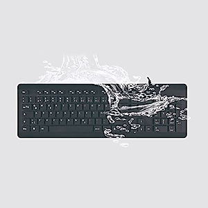 BoxWave Keyboard Compatible with Lenovo Legion Slim 5i (RTX 4050) - AquaProof USB Keyboard, Washable Waterproof Water Resistant USB Keyboard for Lenovo Legion Slim 5i (RTX 4050) - Jet Black