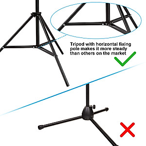 Microphone Stand, IMAGE Mic Stand with Mic Clip Holder, Collapsible and Adjustable Height Heavy Metal Base for PC, Tablet or Cellphone