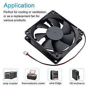 GDSTIME 80mm x 20mm Fan, 80mm 24V Dc Brushless Cooling Fan