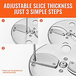 VEVOR Electric Vegetable Slicer, 4 in 1 Multifunctional Food Cutter, 200W Vegetable Chopper for Slicing Shredding Dicing and Slitting, with Cut-Resistant Gloves, for Commercial and Home Use