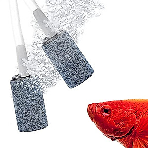 SunGrow 10-Pack Air Stone Bubble Cylinder for Aquarium Air Pump, 1 Inch Fish Tank Air Diffuser Aerator Bubbler for Ponds, Hydroponics & Aquaponics, Mini Airstones Aquarium Air Pump Accessories