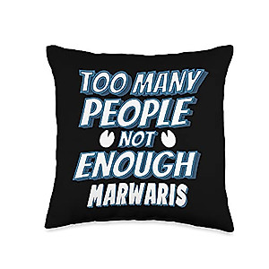 Horse Lover Novelties Marwari Horse Lover Funny Rider Throw Pillow, 16x16, Multicolor