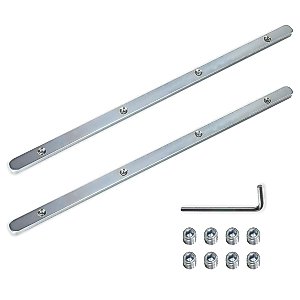 POWERTEC 71358 Track Saw Guide Rail Connector Set for Festool, Makita, DeWalt, and Triton | Pack of 2