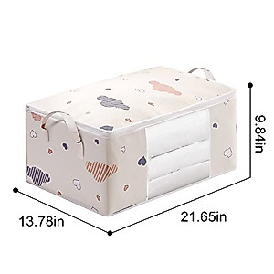 Iuhan Large Comforter Storage Bag Folding Organizer Bag for King/Queen Comforters, Pillows, Blankets, Bedding/Quilt, Blanket, Duvet, Space Save