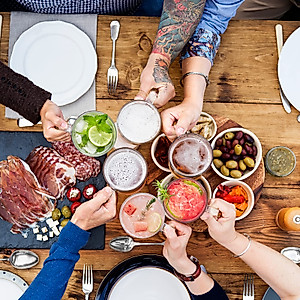 YANGTE 4 Pack Mason Jar Cups with Handles, 24oz Glass Tumbler with Bamboo Lid and Straw, Reusable Travel Tumbler Drinking Glass Cups for Iced Coffee, Smoothie, Tea