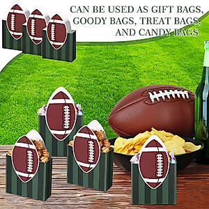 24 Pcs Sport Ball Party Treat Boxes Basketball Baseball Football Theme Party Gift Bags Candy Snack Bags Cardboard Boxes for Sports Themed Party Decoration Supplies (Football)